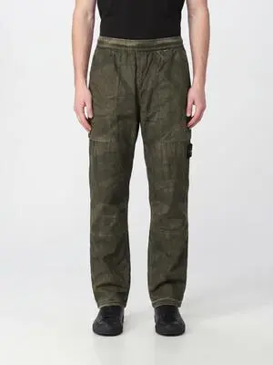 Stone Island Logo Patch Straight Leg Pants