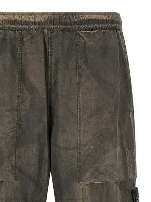 Stone Island Logo Patch Straight Leg Pants