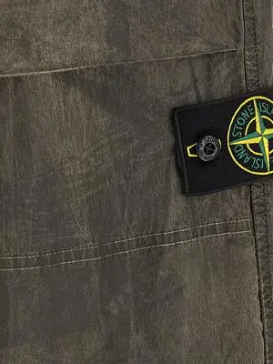 Stone Island Logo Patch Straight Leg Pants