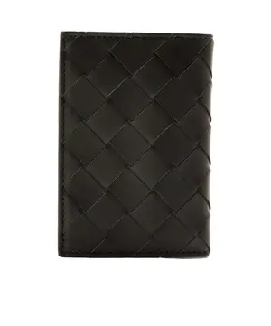 Bottega Veneta Solid Color Card Holder - Green