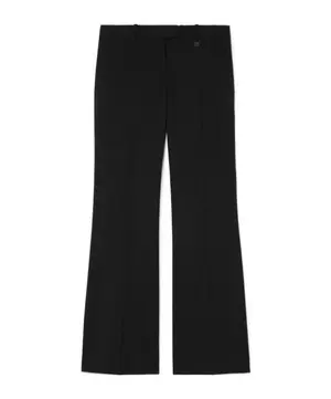Burberry Wool Blend Tailored Trousers - Black