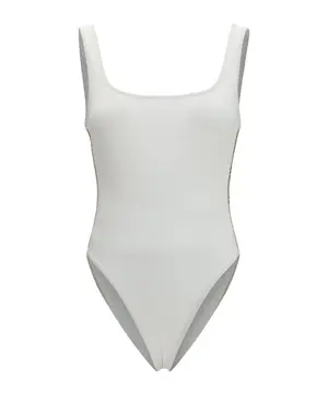 Burberry Check-trim One-piece Swimsuit - White