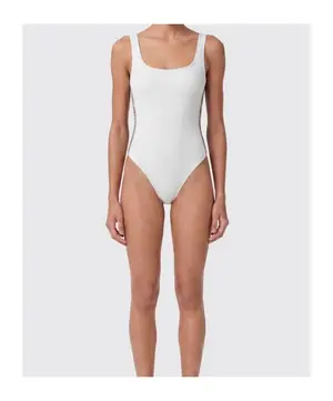 Burberry Check-trim One-piece Swimsuit - White