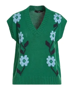 Max Mara Knitted Short-sleeve V-neck Top - Green