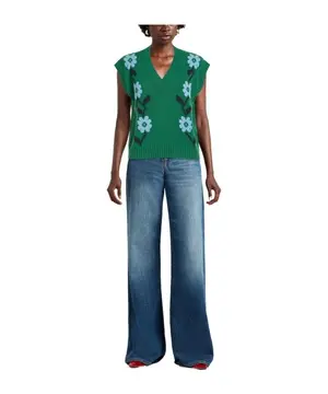 Max Mara Knitted Short-sleeve V-neck Top