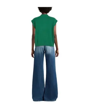 Max Mara Knitted Short-sleeve V-neck Top