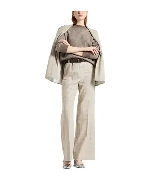 MAXCO. Max&co. Loose-fit Plaid Trousers