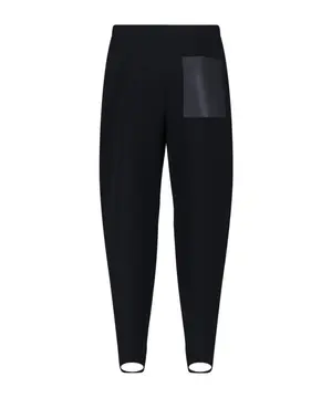 Loewe Stirrup Trousers In Stretch Wool Blend - Black