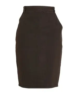Saint Laurent Minimalist Denim Midi Skirt