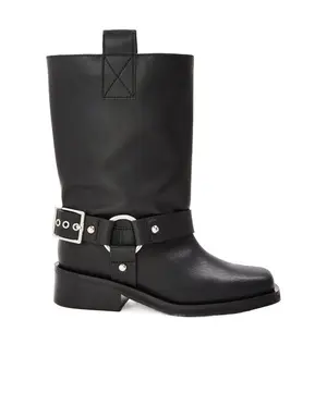 GANNI Midcalf Biker Boots
