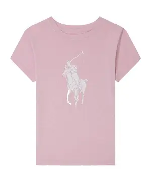 Polo Ralph Lauren Big Pony Logo T-shirt And Striped Shorts Set