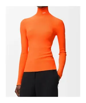 Loewe Ribbed Viscose Blend Turtleneck Top