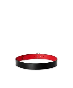 CHRISTIAN LOUBOUTIN Logo Buckle Leather Belt