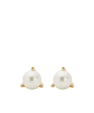 Kate Spade New York Gold Threeprong Pearl Stud Earrings