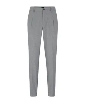 Hugo Boss Fine Check Trousers - Blue