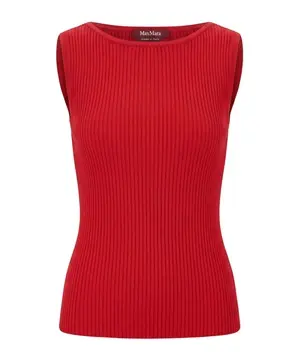 Max Mara Solid-colored Sleeveless Knit Top