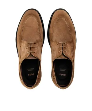 Hugo Boss Suede Laceup Leather Shoes