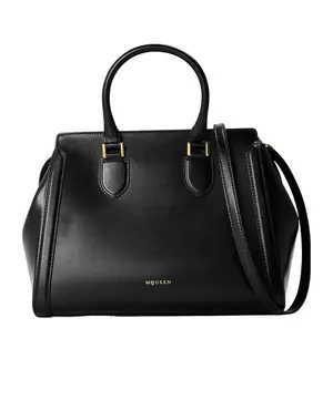 Alexander McQueen Grained Leather Tote Bag - Black
