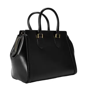 Alexander McQueen Grained Leather Tote Bag - Black