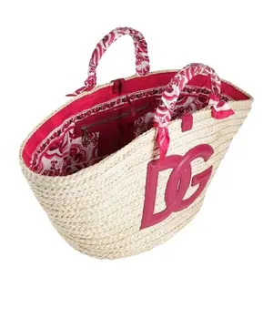 Dolce & Gabbana Large Woven Straw Tote Bag