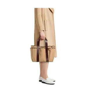Max Mara Large Two-tone Canvas Tote Bag