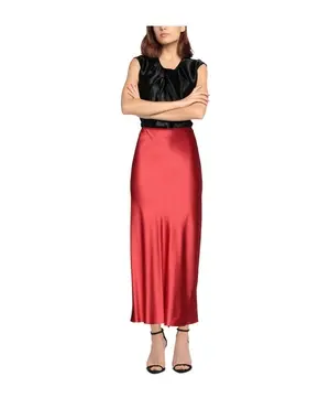 MAISON MARGIELA Minimalist Solid-color Satin Midi Skirt