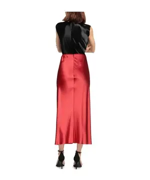 MAISON MARGIELA Minimalist Solid-color Satin Midi Skirt