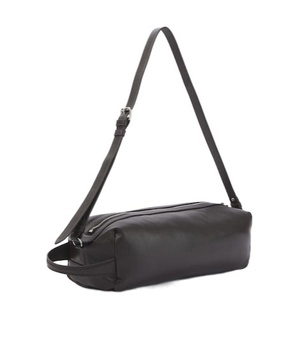 LEMAIRE Solid Color Leather Shoulder Bag - Black
