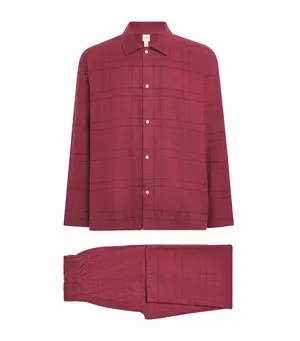 Calvin Klein Cotton Flannel Pyjama Set - Red