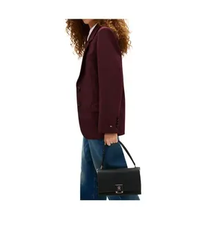 Tommy Hilfiger Gold Tone Logo Clasp Shoulder Bag