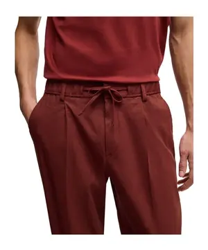 Hugo Boss Drawstring Waist Pleated Trousers