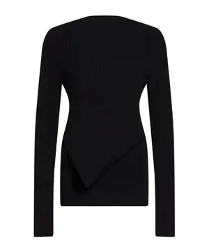 Rick Owens Solid-color Long-sleeve Knit Top - Black