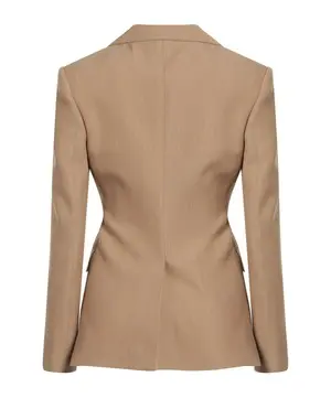 Burberry Double-breasted Suit Jacket With Notched Lapel