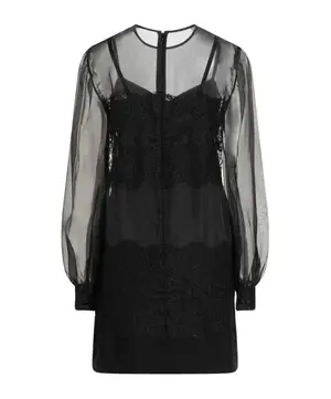 Dolce & Gabbana Chiffon Lace Long-sleeve Dress