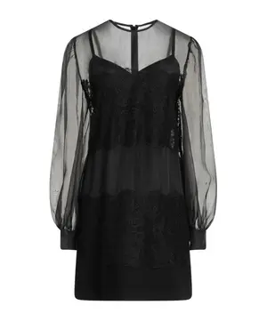 Dolce & Gabbana Chiffon Lace Long-sleeve Dress