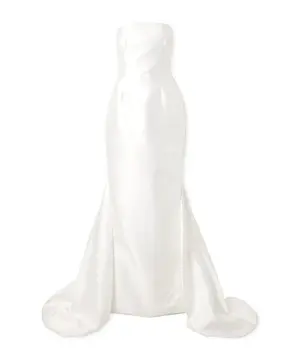 Solace Strapless Pleated Twill Gown
