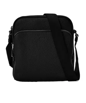 Hugo Boss Pebbledleather Vertical Crossbody Bag - Black