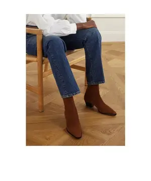 AeydĒ Solid Color Suede Ankle Boots