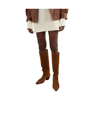 AeydĒ Solid Color Suede Knee Boots