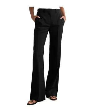 JOSEPH Pleated Stretch-wool Twill Straight-leg Pants