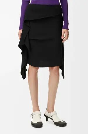 Loewe Draped Skirt In Viscose Blend