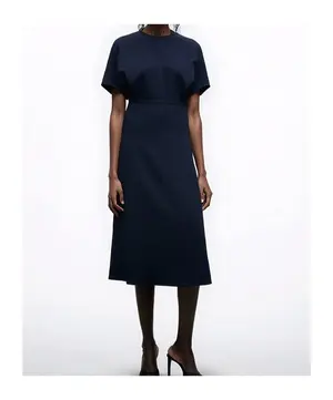 Victoria Beckham Eleanor Midi Dress - Dark Blue