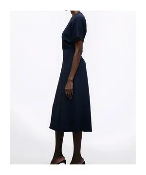 Victoria Beckham Eleanor Midi Dress - Dark Blue