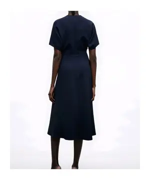 Victoria Beckham Eleanor Midi Dress - Dark Blue