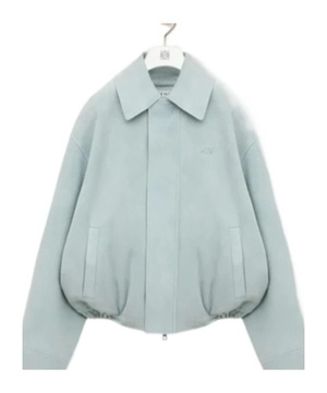 Loewe Suede Lambskin Drawstring Jacket - Blue-grey