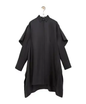 Loewe Cape Dress In Silk