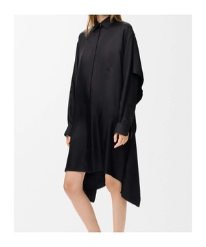 Loewe Cape Dress In Silk