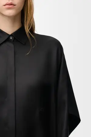 Loewe Cape Dress In Silk