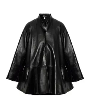 Loewe Short Nappa Lambskin Coat - Black