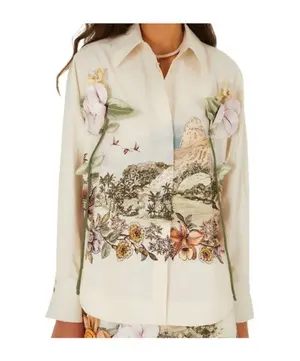 Farm Rio Toile De Rio Long Sleeve Shirt